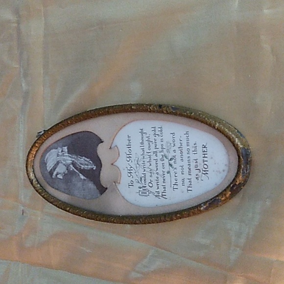 Art | Antique Oval Framed Mother Picture With Tribute To Mother | Poshmark